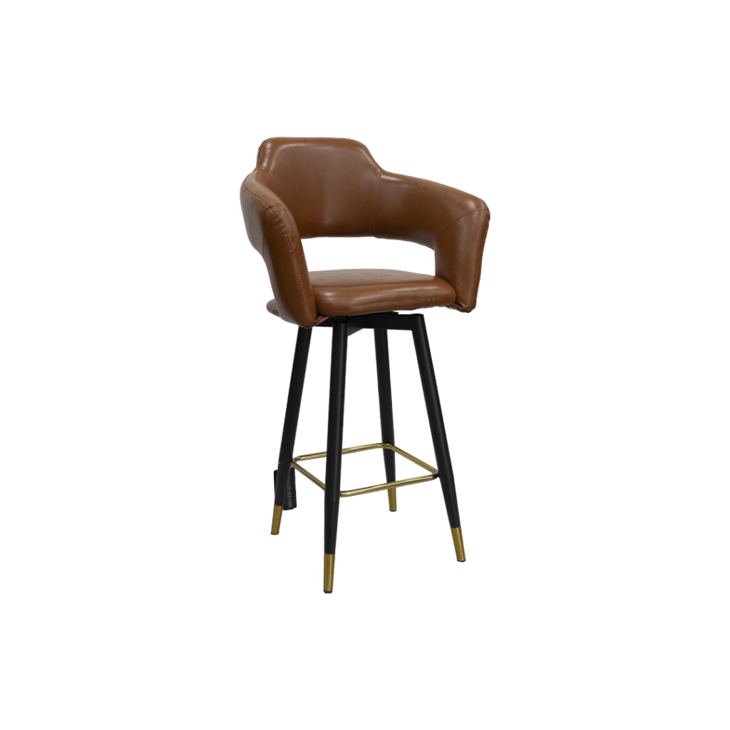 Bar stool with 360 degree revolving mechanism with metal legs with ...